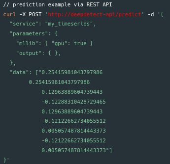 DeepDetect Time Series